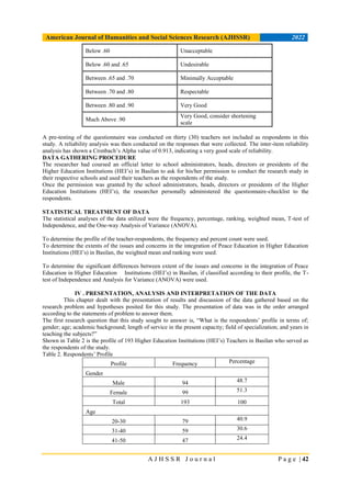 ISSUES AND CONCERNS IN THE INTEGRATION OF PEACE EDUCATION IN HIGHER ...