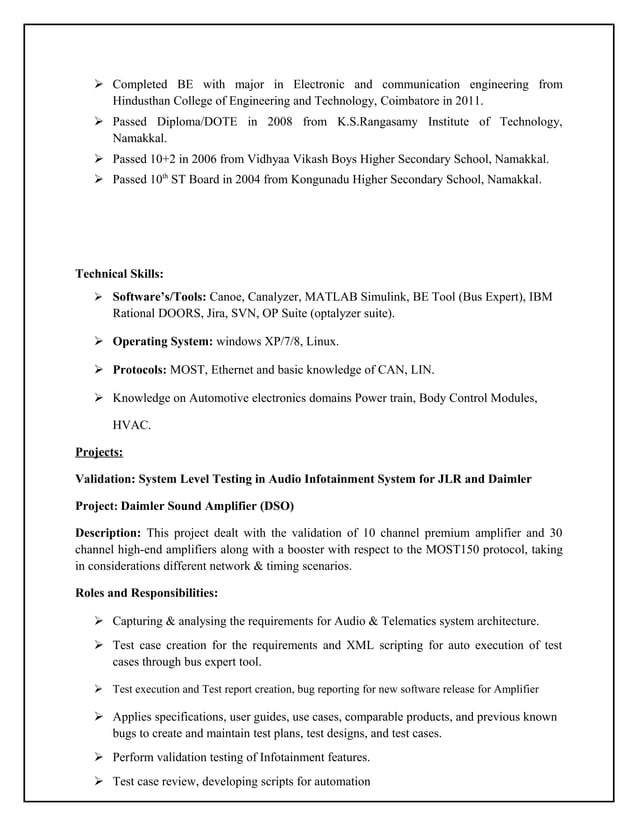 Arul Resume | DOC