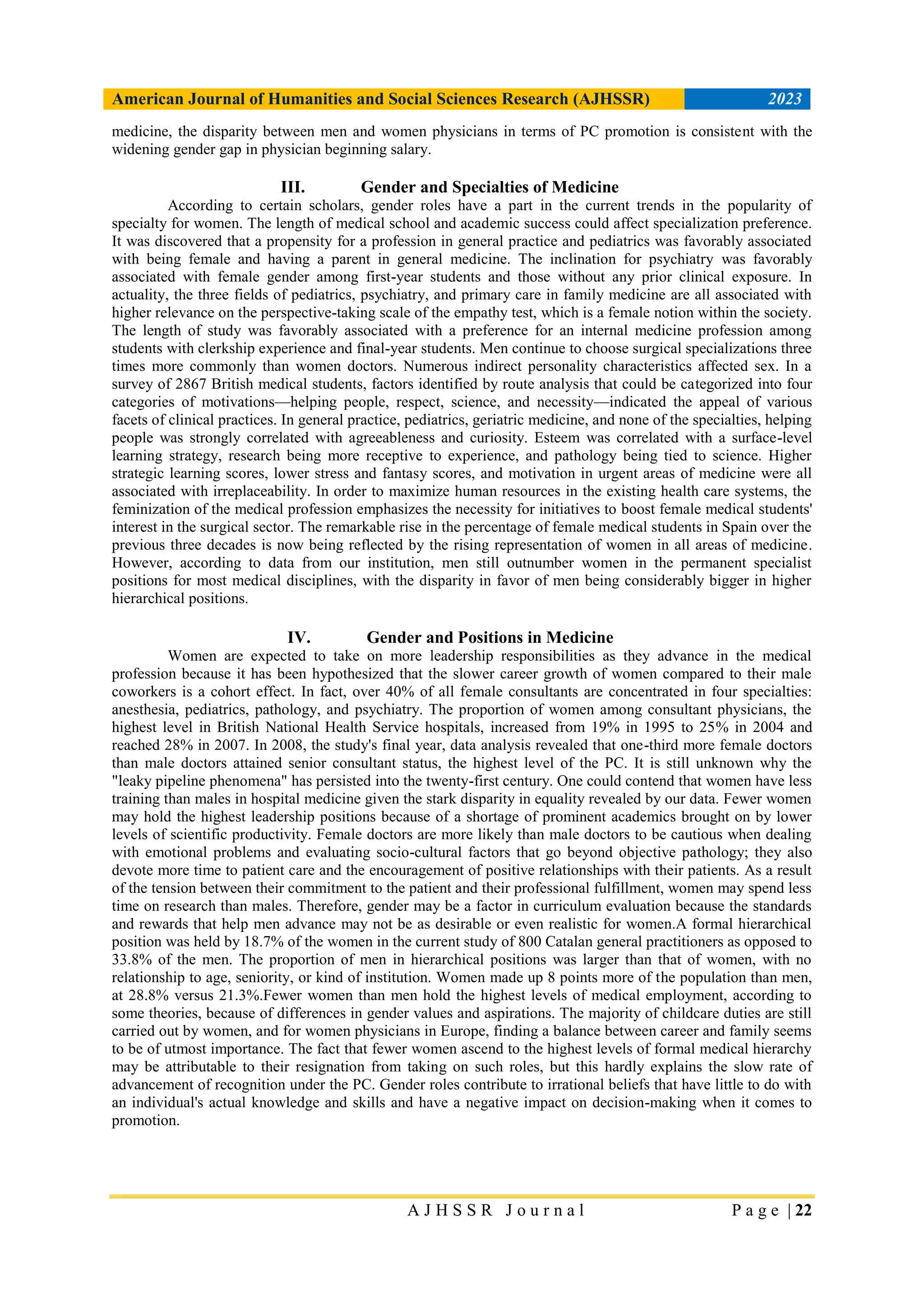 GENDER DISCRIMINATION IN MEDICINE | PDF