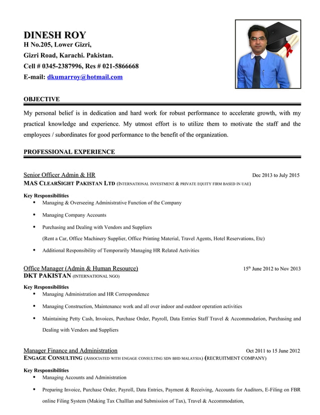 Dinesh Roy CV 1 | PDF