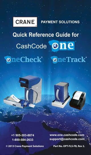 CashCodeone_QuickReferenceGuide | PDF