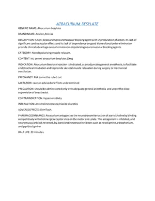 ATRACURIUM BESYLATE | DOCX
