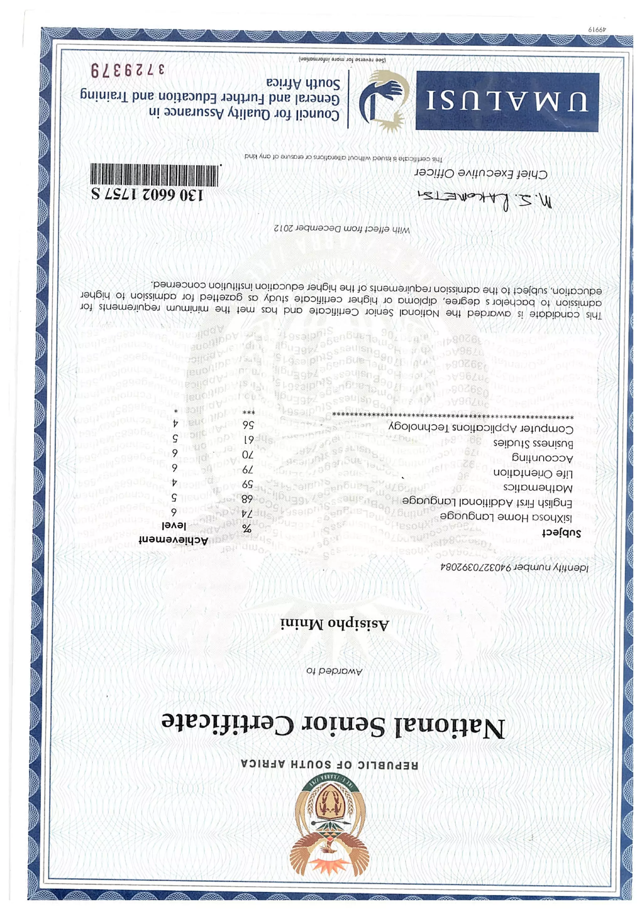n6 certificate | PDF