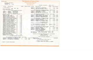 University of Texas at Tyler Transcript | PPT