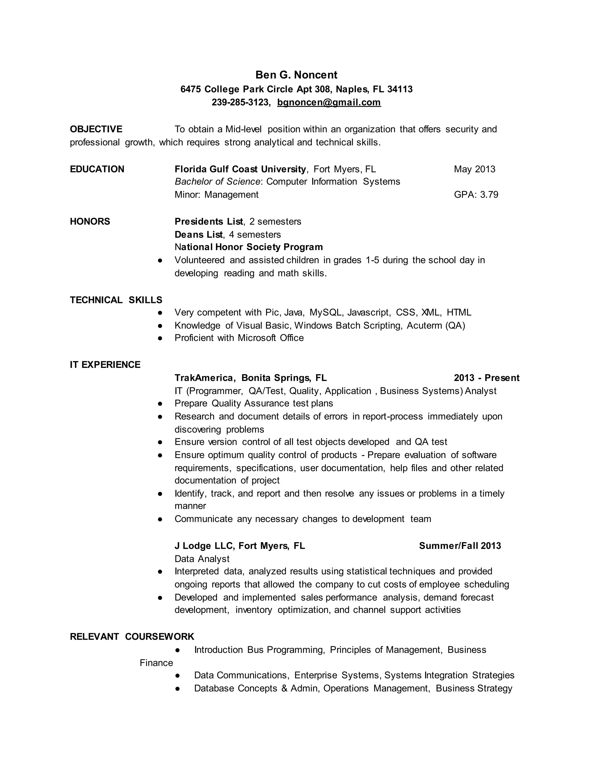 Ben_CIS_Resume | PDF