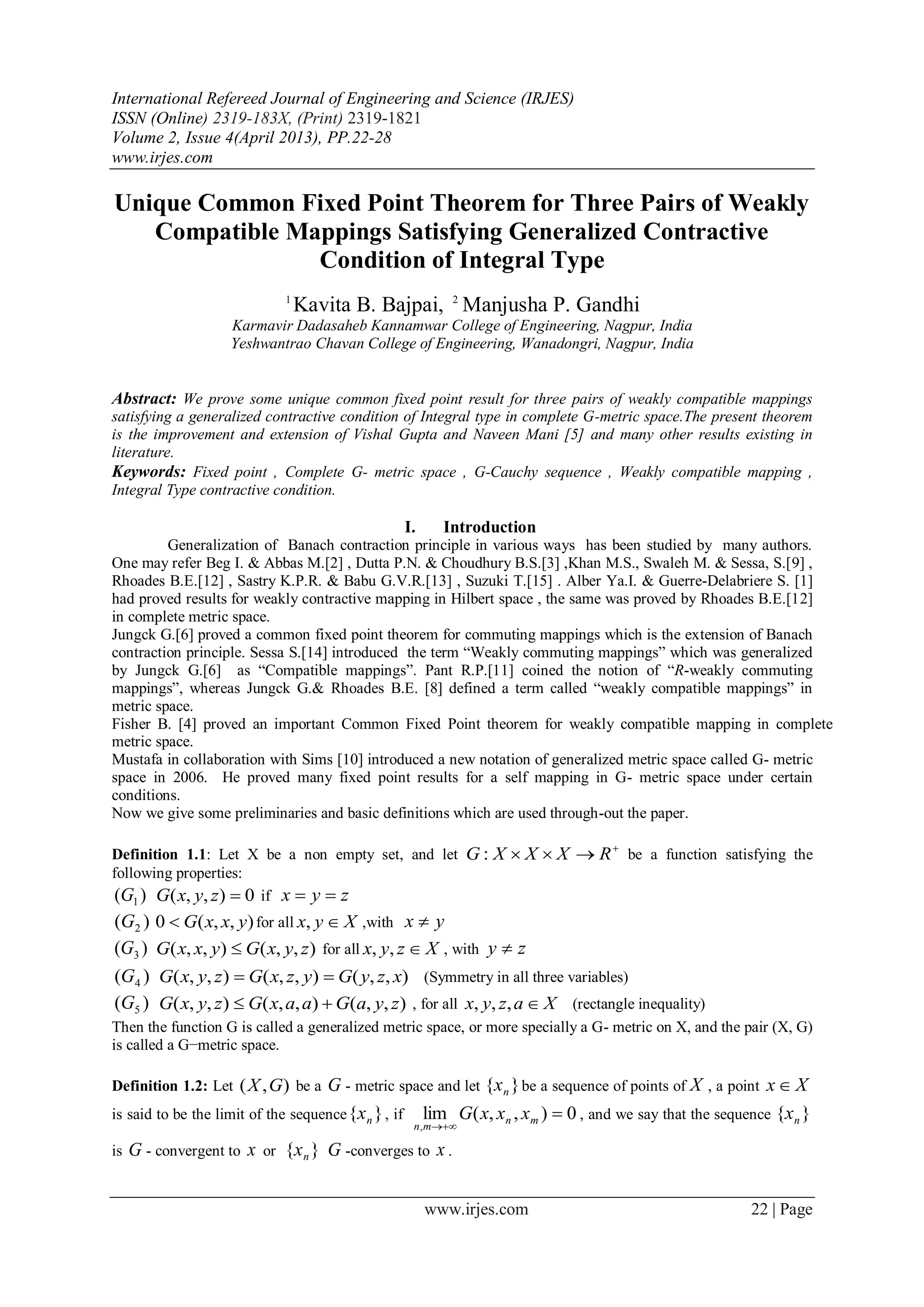 International Refereed Journal of Engineering and Science (IRJES) | PDF