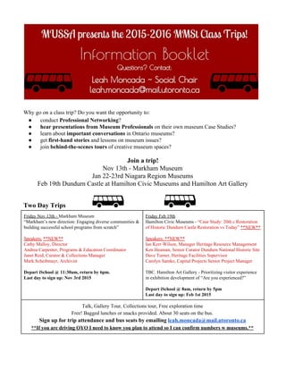 TripHandoutInformation | PDF