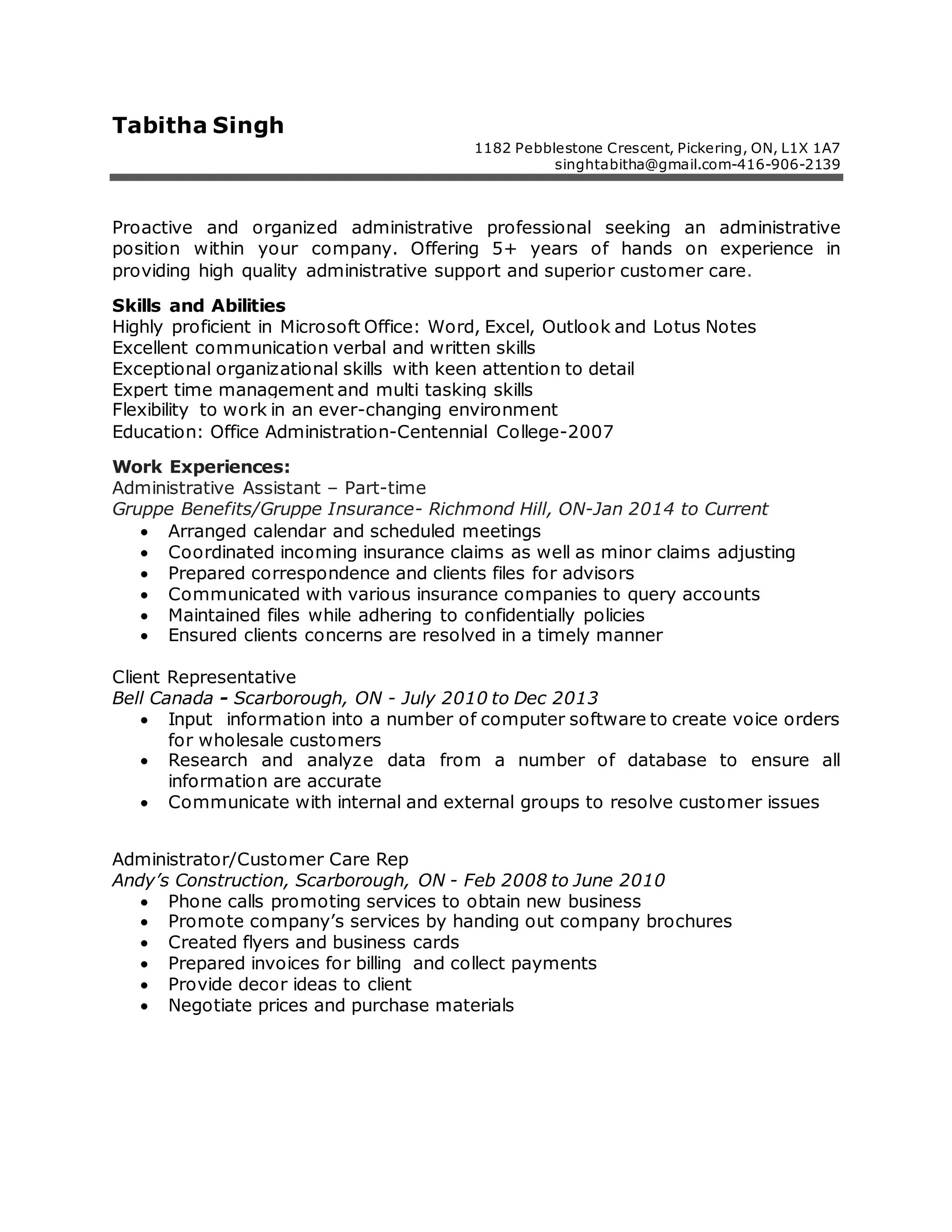 Administrative Resume-01 | DOCX