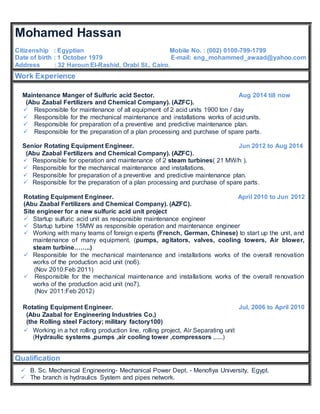 Eng mohamed Awaad cv | DOCX