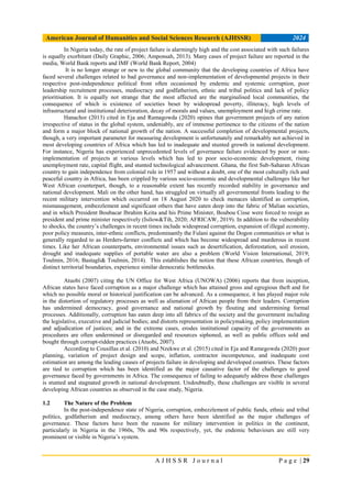 The Challenges of Good Governance and Project Implementation in Nigeria ...