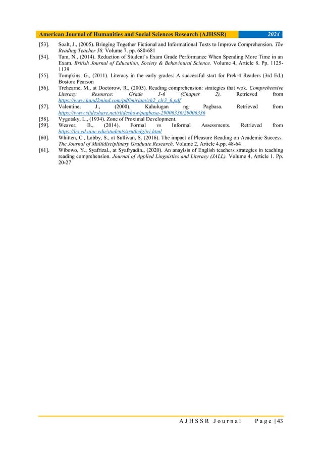 SALIK NA NAKAAAPEKTO SA ANTAS NG PAG-UNAWA SA PAGBASA NG MGA MAG-AARAL NA NASA ANTAS NG ...