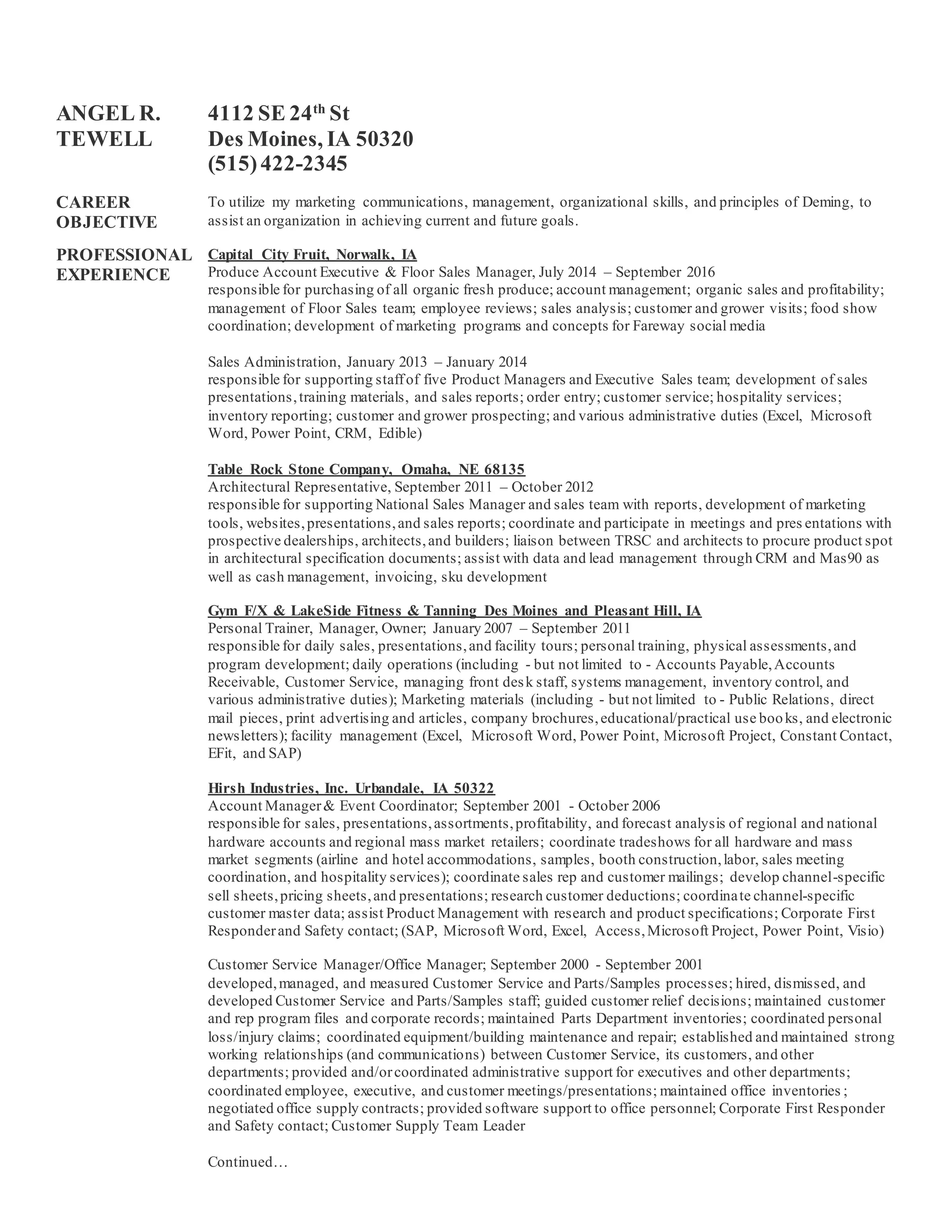 Angel's Resume | DOCX