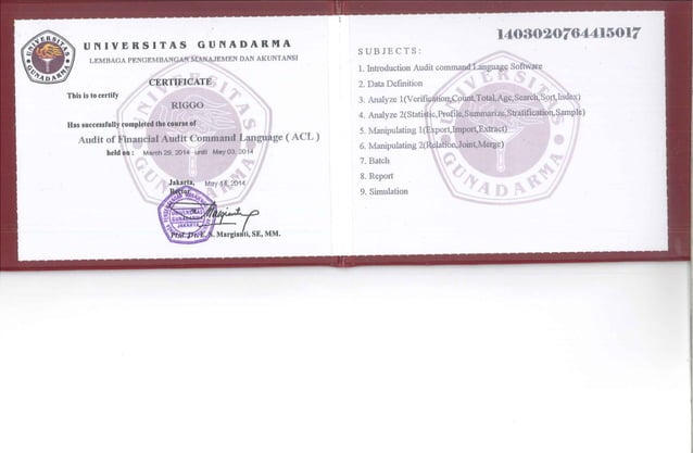 Course ACL Certification | PDF