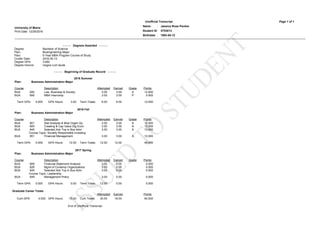 Jessica Pardoe Academic Transcript | PPT