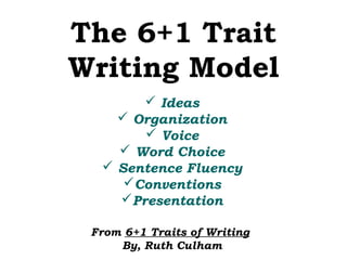 D26270 the 6-1_trait_writing_model | PPT