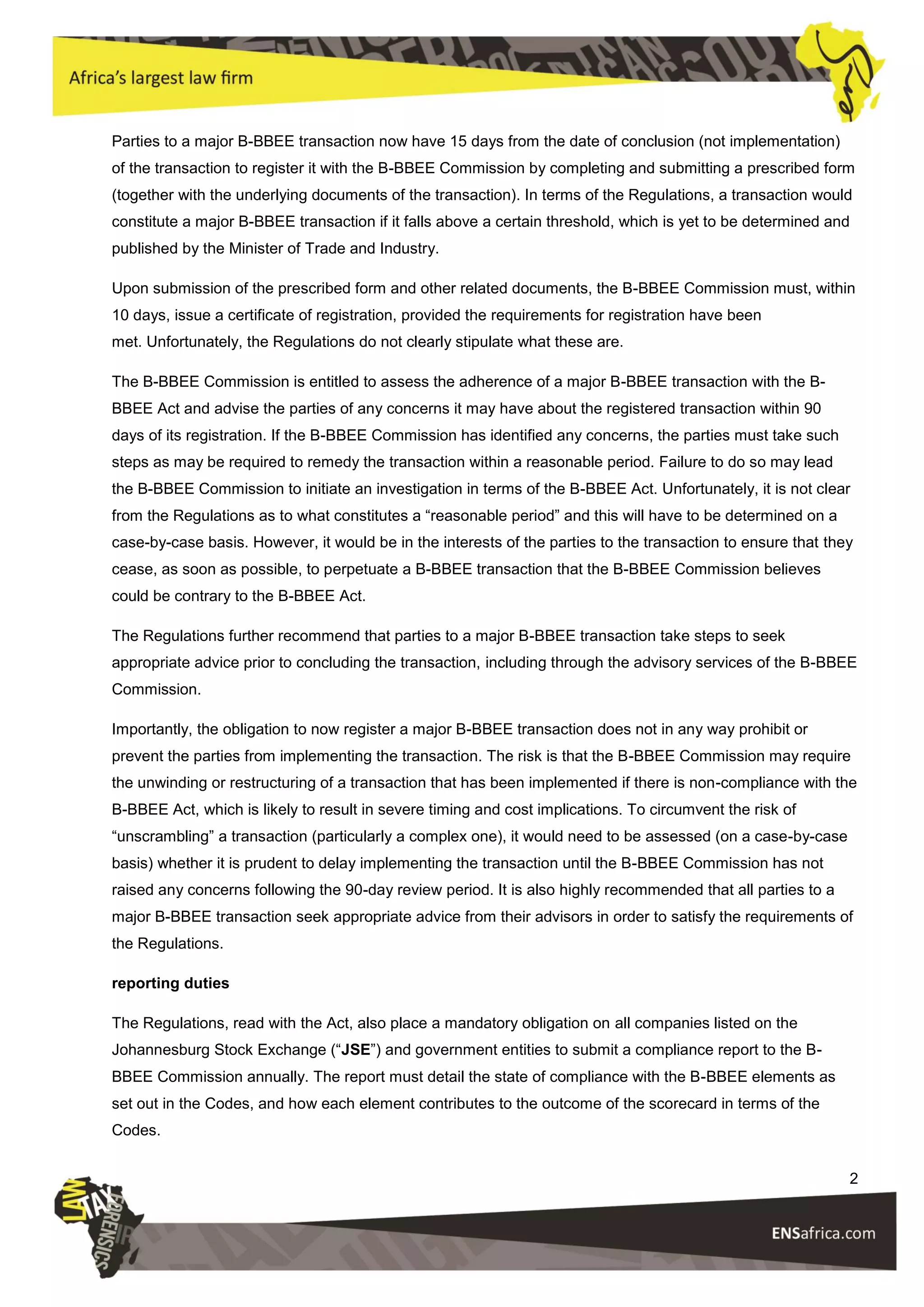 new B-BBEE regulations demand greater transparency and scrutiny | PDF ...