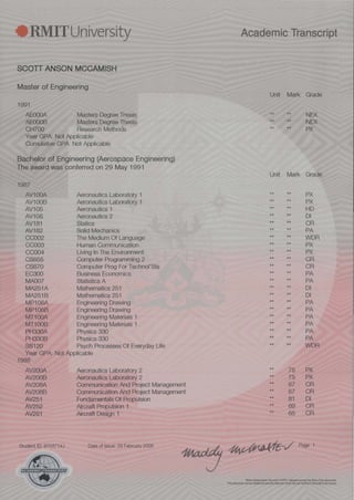 RMIT Transcript | PDF