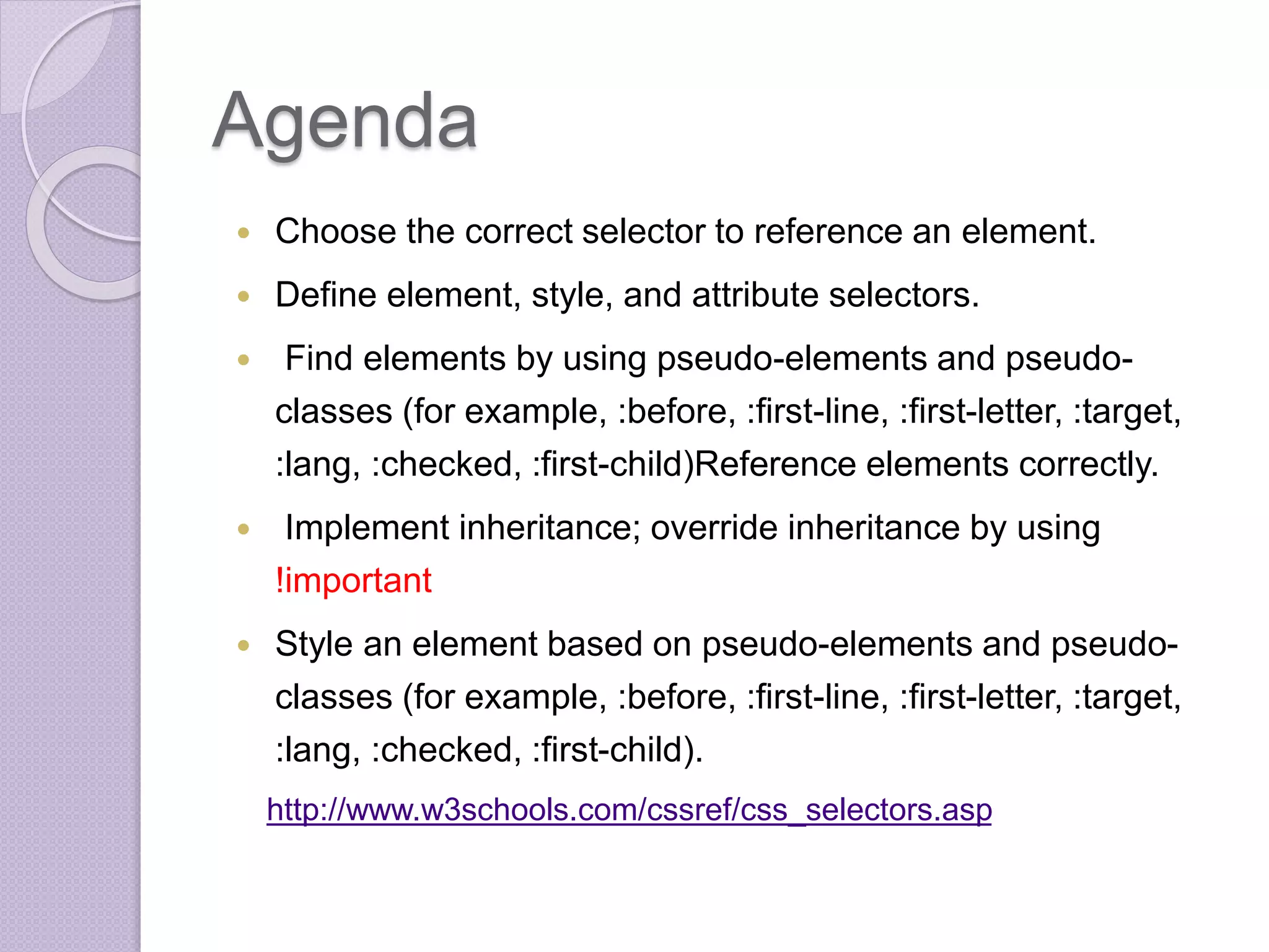 CSS Selectors | PPTX