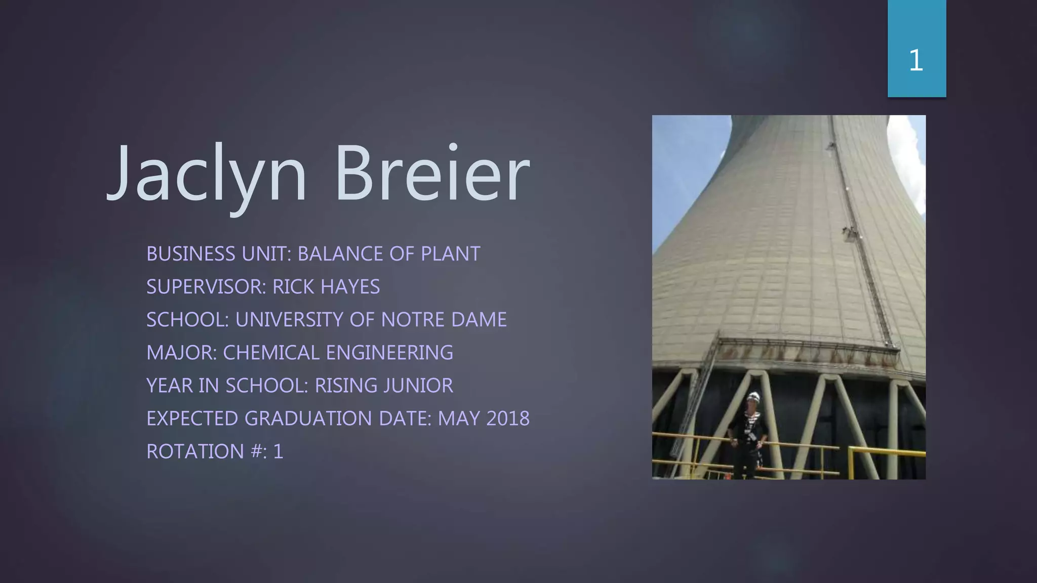Jaclyn Breier co-op experience at FirstEnergy | PPT