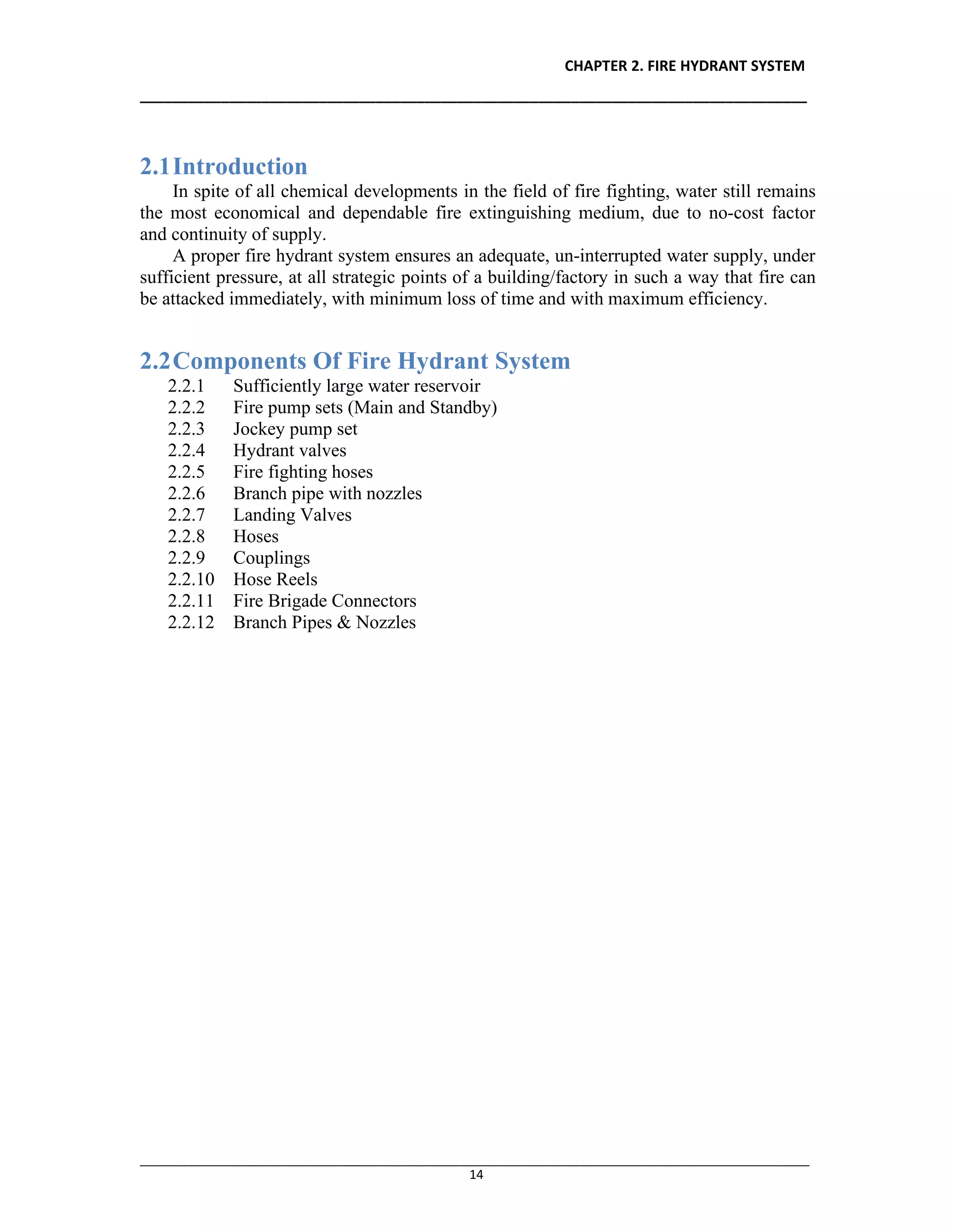 Final Year Project on Fire Fighting systems | PDF