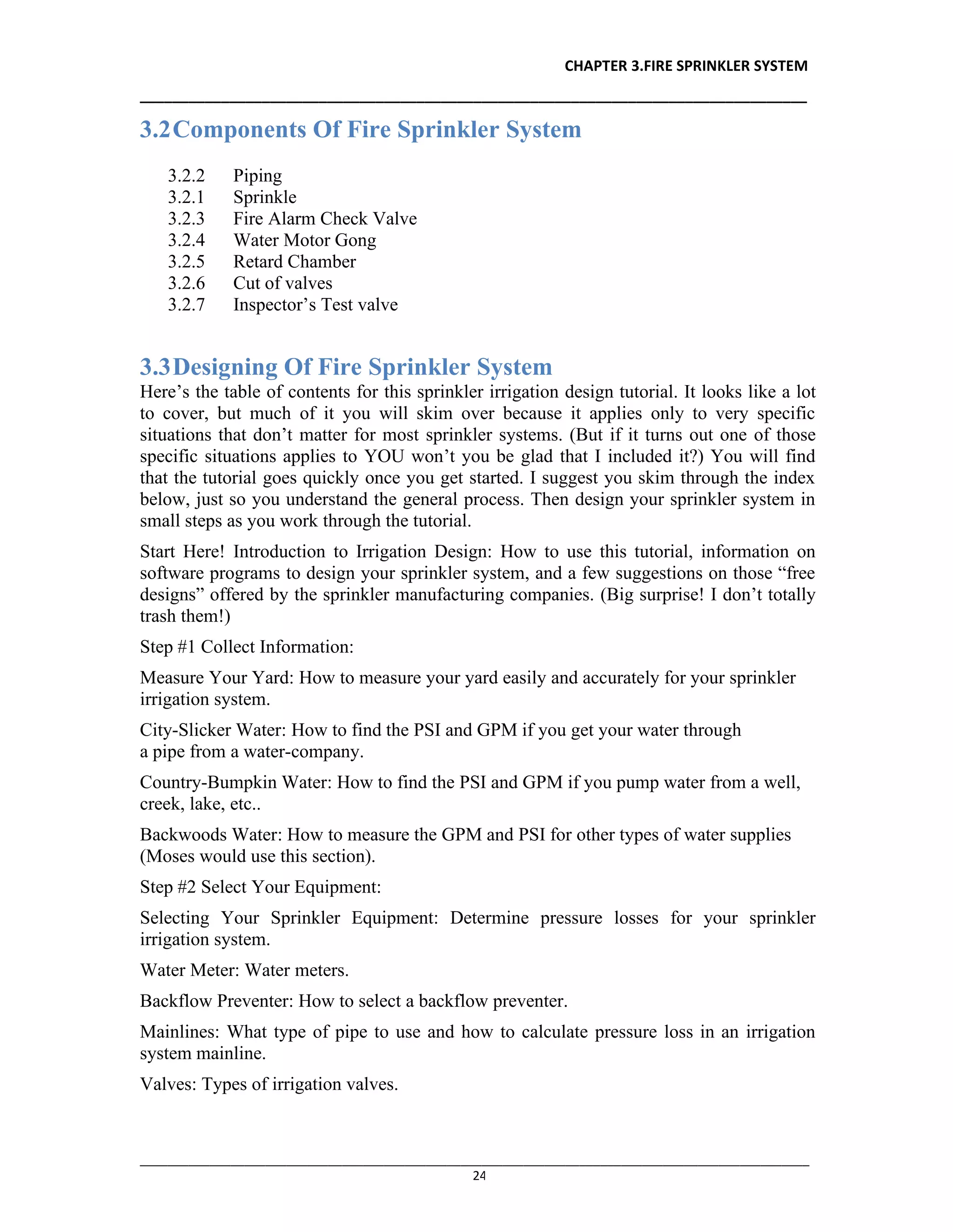 Final Year Project on Fire Fighting systems | PDF