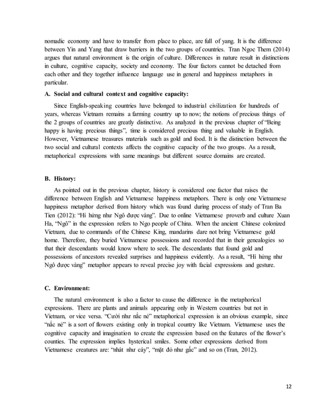 A Comparision of Emotion Metaphors | DOCX