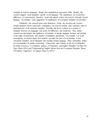 A Comparision of Emotion Metaphors | DOCX