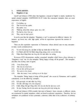 A Comparision of Emotion Metaphors | DOCX