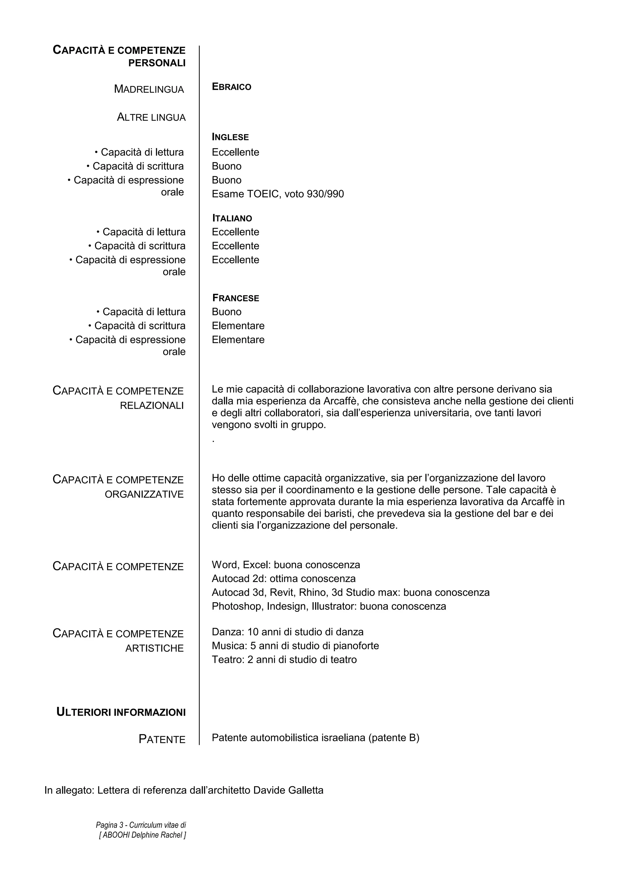 CV Delphine_ita | PDF