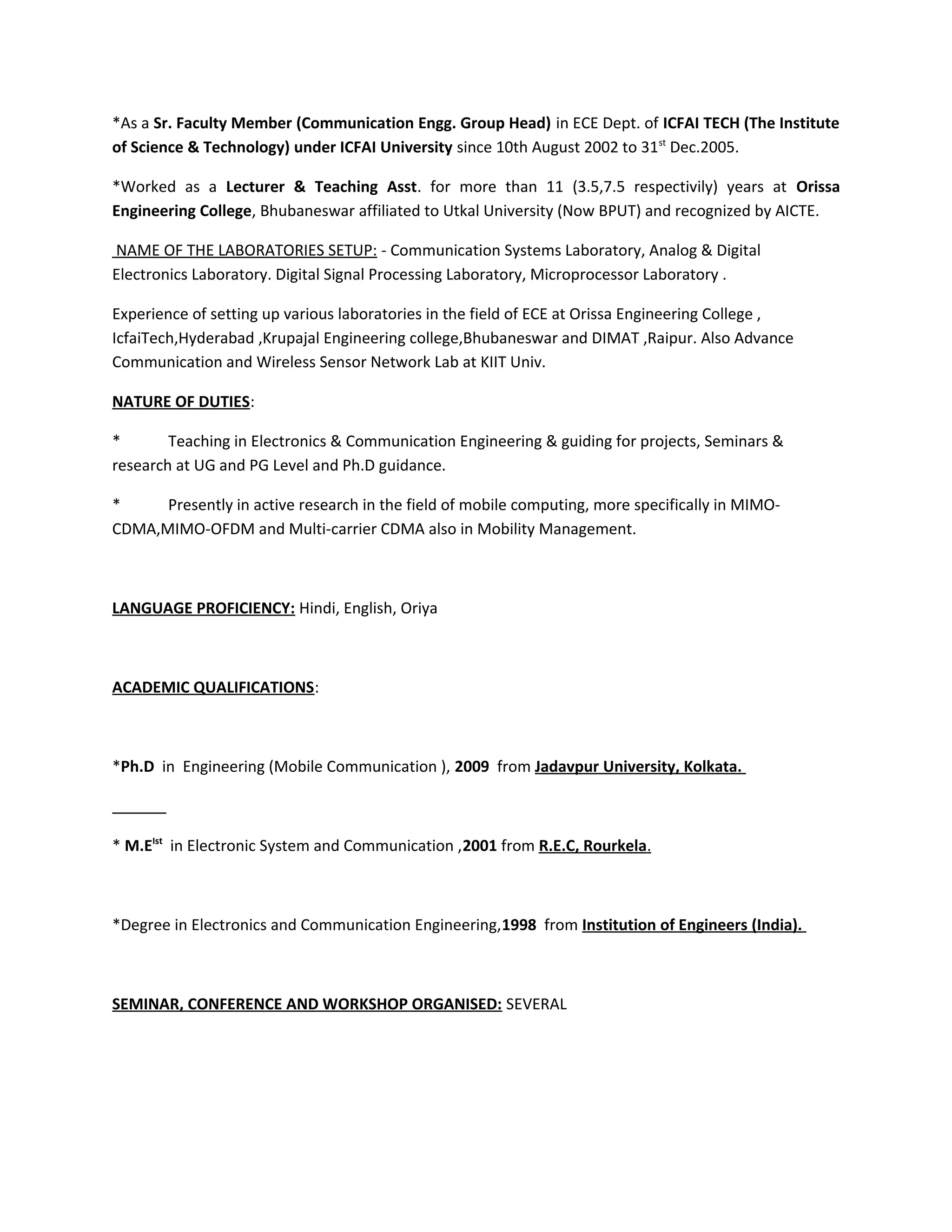 SS Singh Resume Mod (5) | PDF