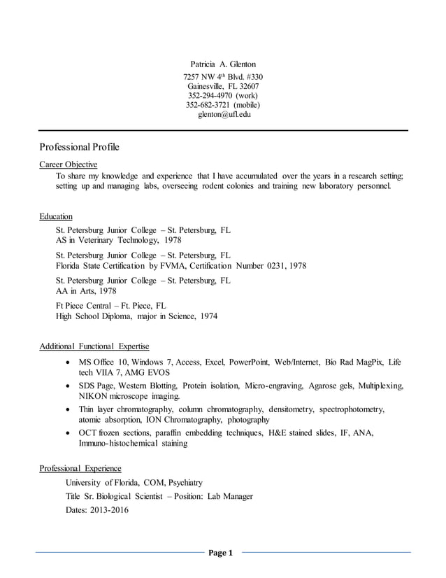 Pat's professional resume 2015 | PDF