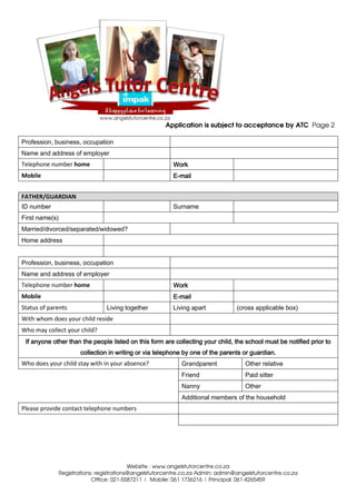 APPLICATION FOR ADMISSION TO ATC | PDF