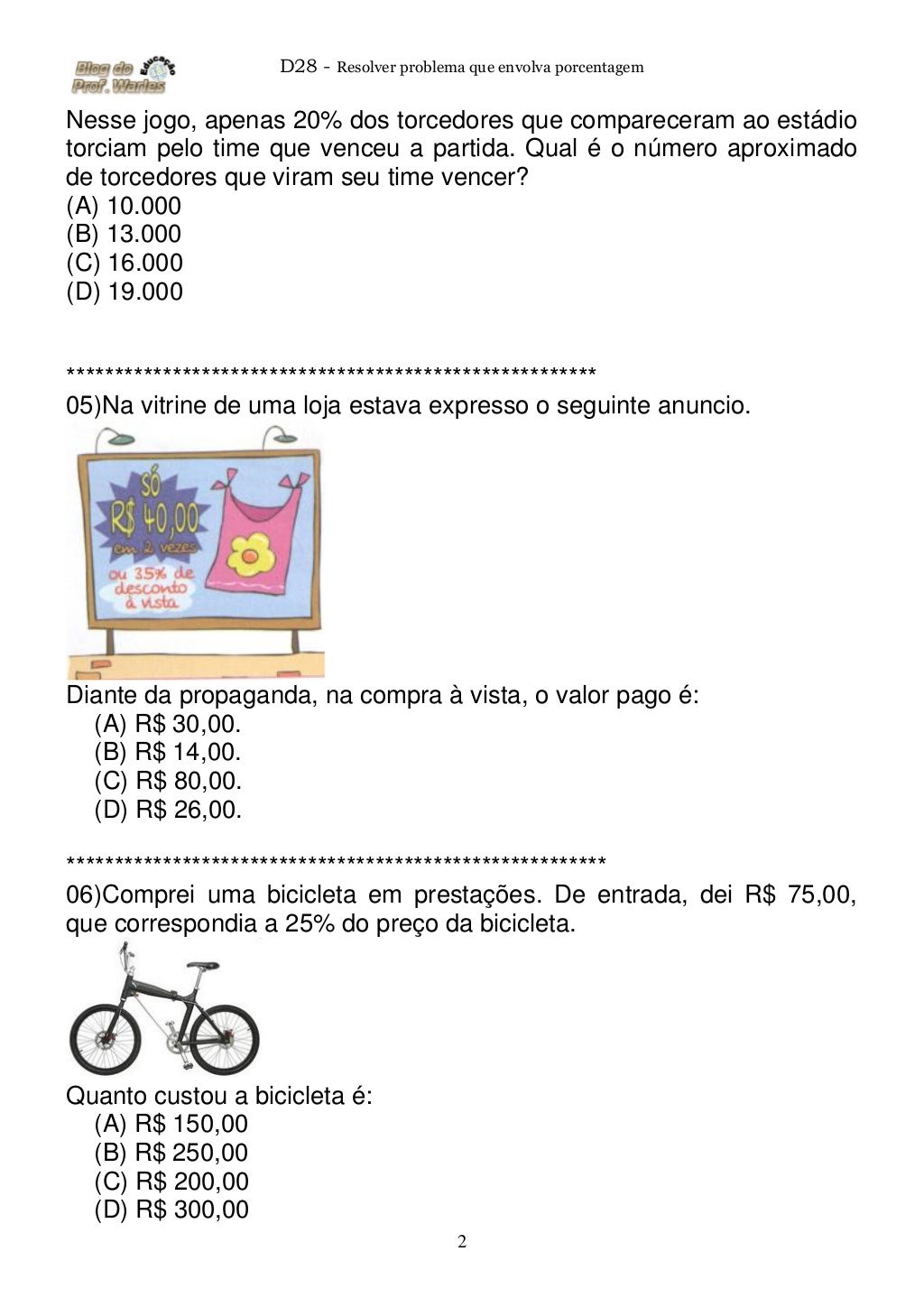 Prof Warles 9 Ano Matematica - FDPLEARN