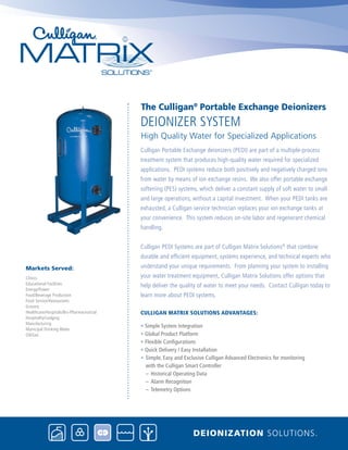 Culligan PE DI Tanks | PDF
