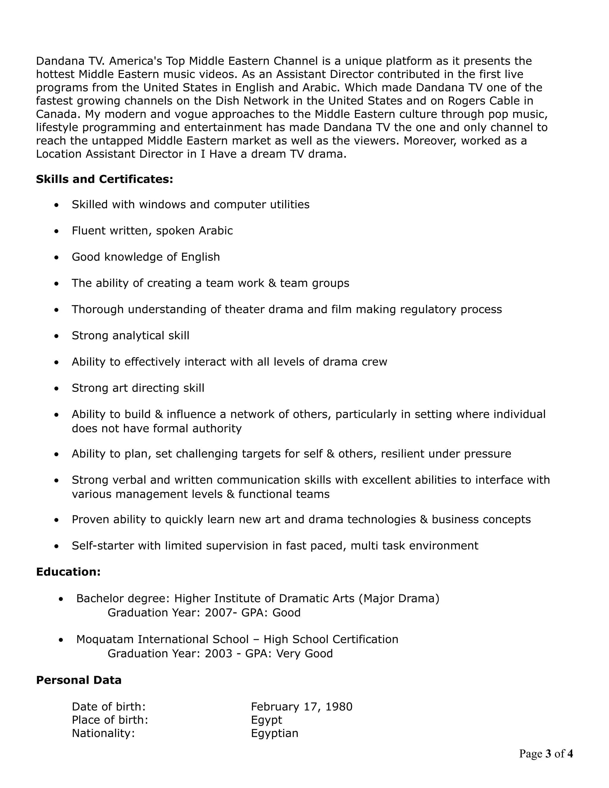 Nagwa Ibrahim Resume | DOC