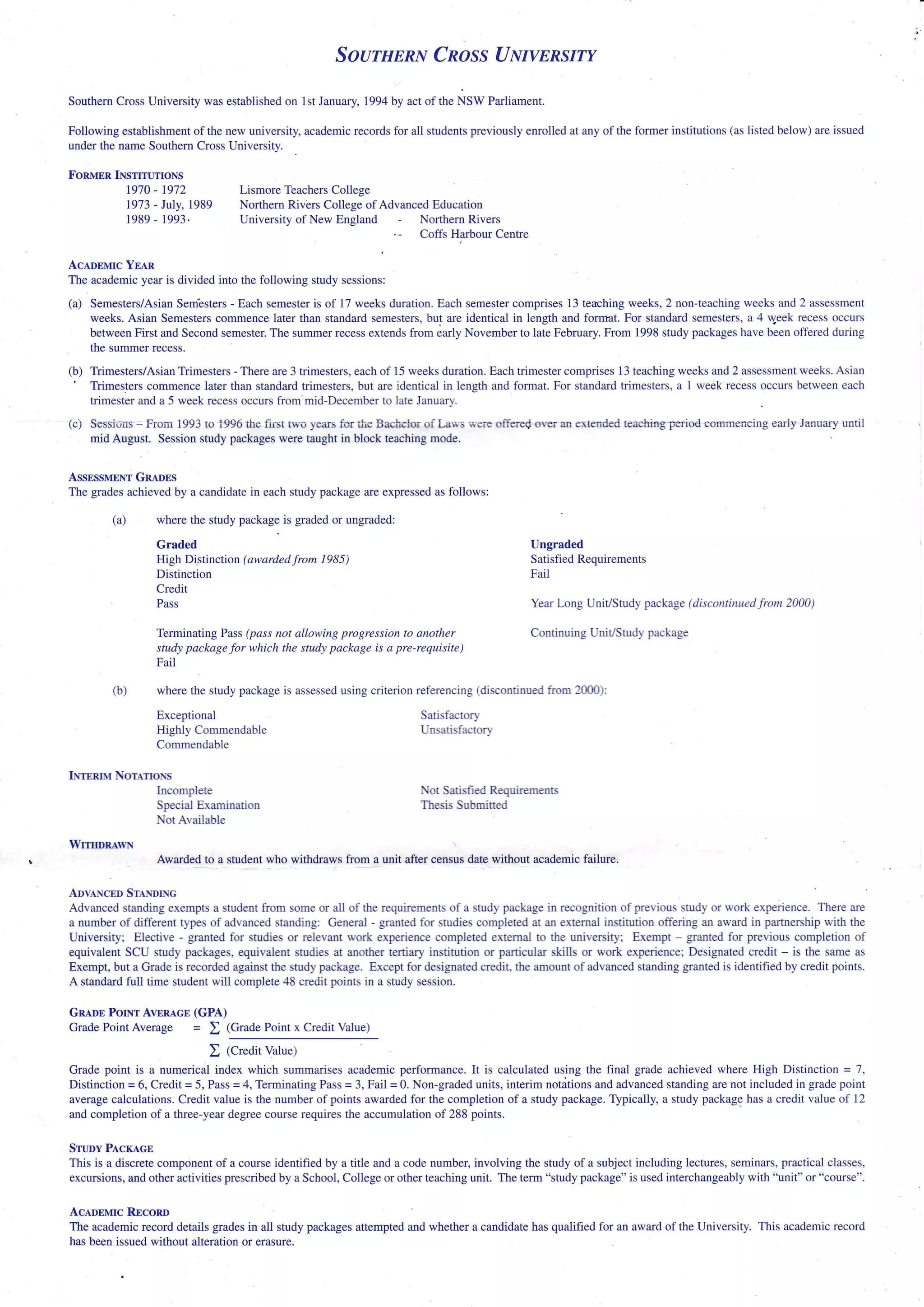 Bach Vis Arts Transcript | PDF