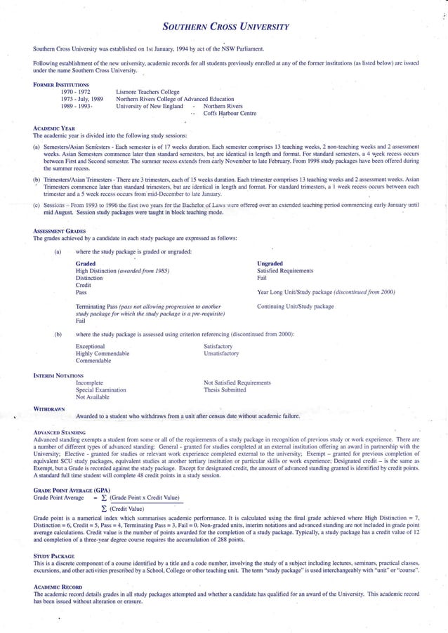 Bach Vis Arts Transcript | PDF