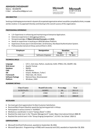 Abhishek Choudhary_Resume | PDF