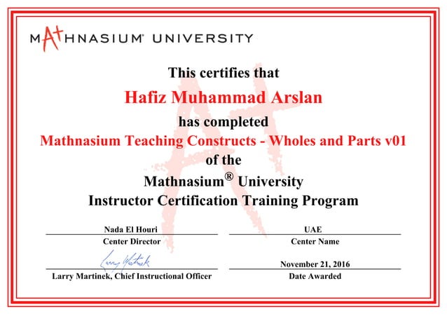 Cert Wholes and Parts | PPT