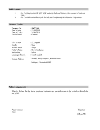 Balaji updated resume | PDF