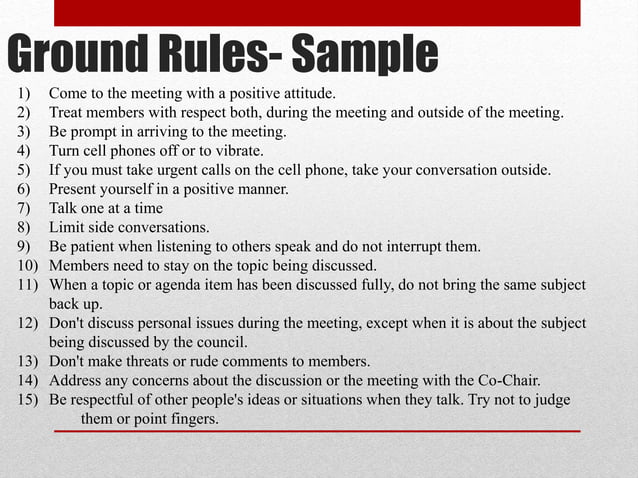 SG Meeting Management Portion trc | PPT