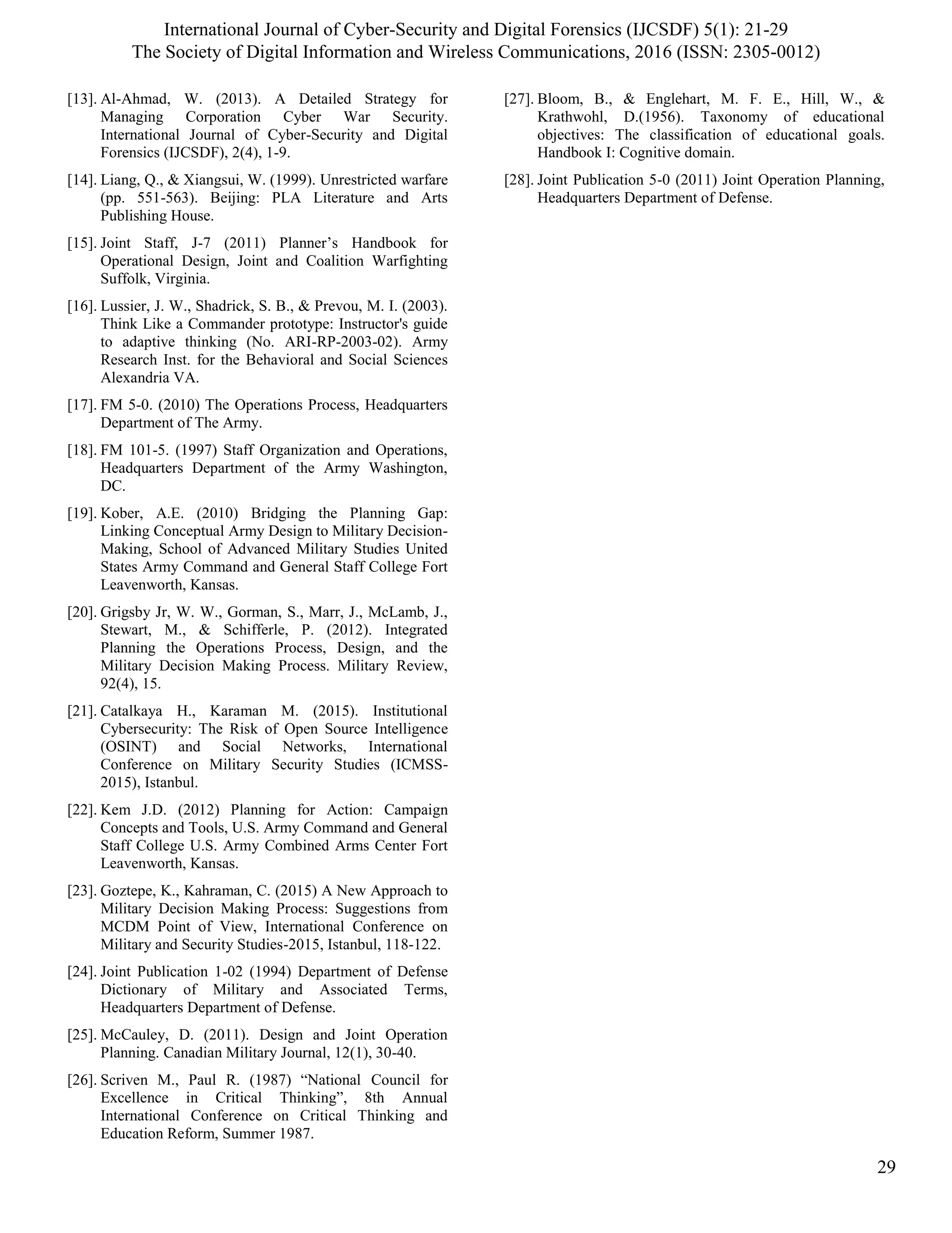 Cyber Operation Planning and Operational Design_Yayımlandı | PDF