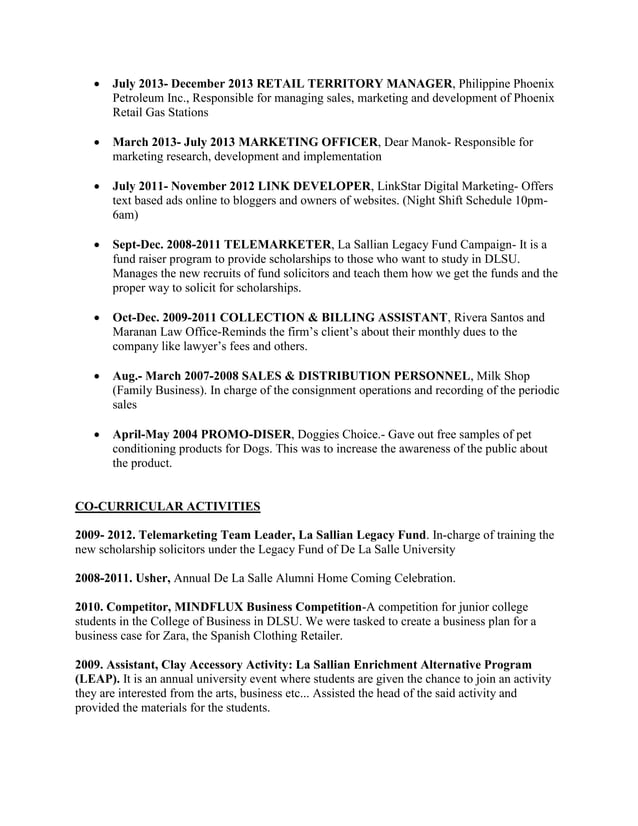 Recentes, Emil Resume-CDO and MLA Address.pdf (1) | PDF