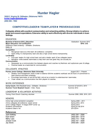 Hunter Hagler Resumé | DOCX