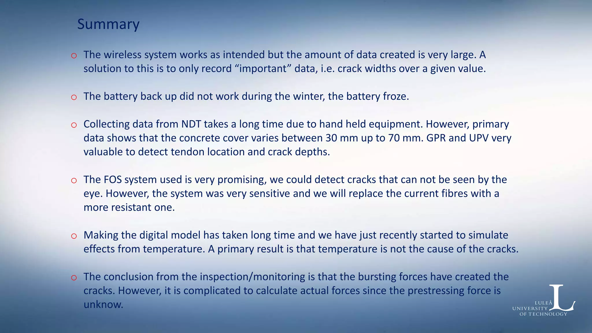 D2 (A4) Björn Täljsten - Wireless monitoring for assessment of concrete railway bridges ...