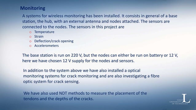 D2 (A4) Björn Täljsten - Wireless monitoring for assessment of concrete railway bridges ...