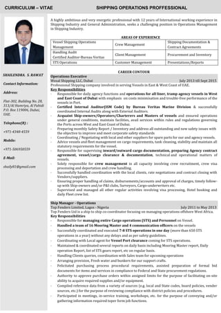 CV-Shipping+Operations(SHAILENDRA+RAWAT).compressed | PDF