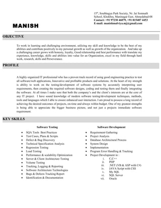 Manish Malviya Resume (1) | PDF