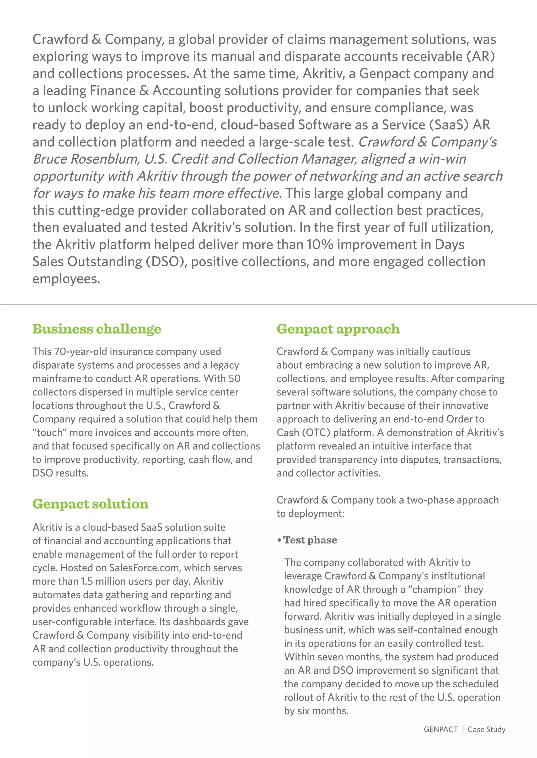 Crawford - Akritiv Case Study Article | PDF