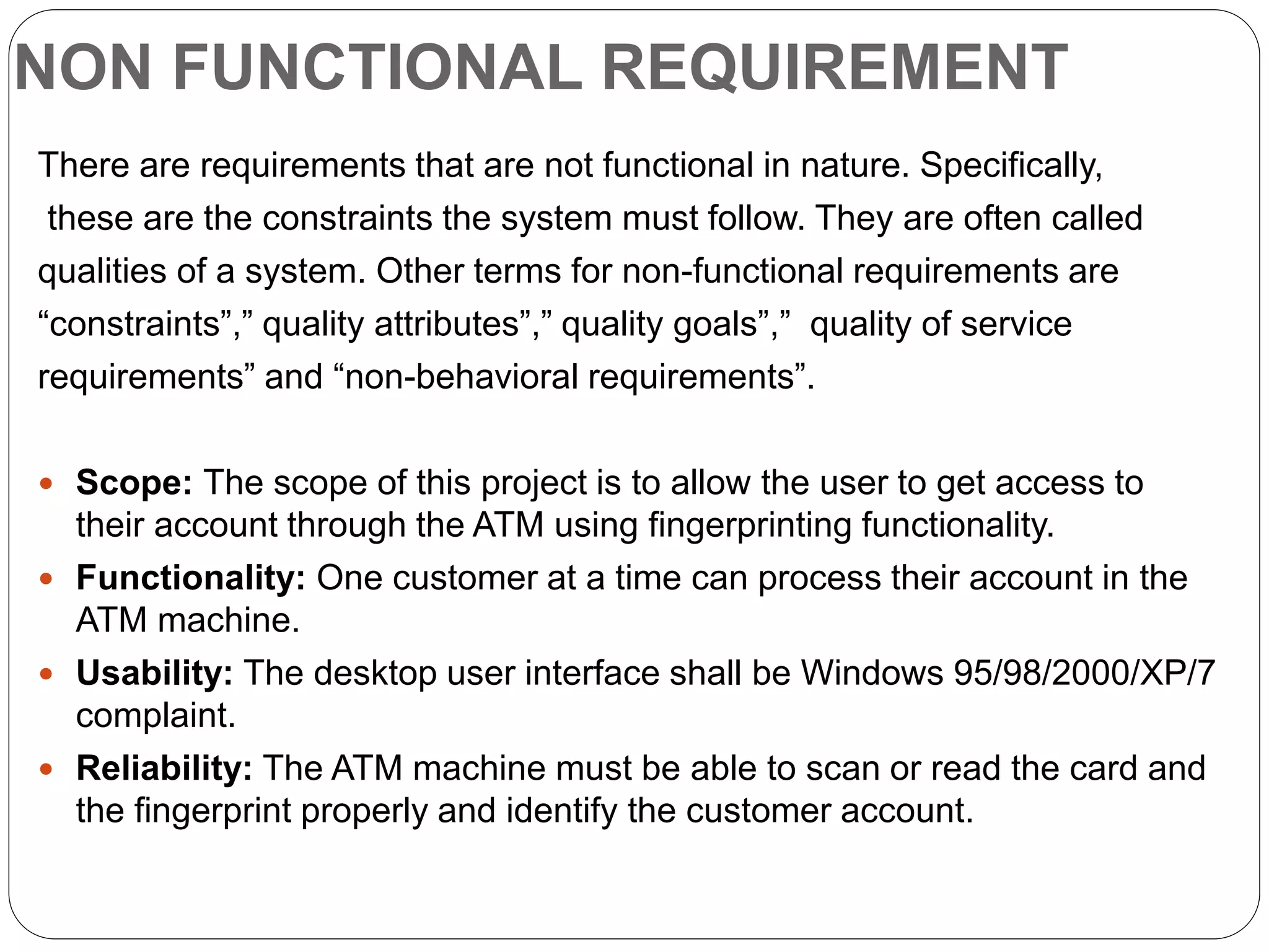 Fingerprint Authentication for ATM | PPTX